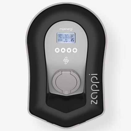 22kW Zappi EV Charging Unit, Type 2, 1 Outlet, Mode 3, IP65, Black