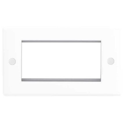 8EMR4 BG Electrical Accessories Euro Module Front Plate, 4 Module, 2 ...
