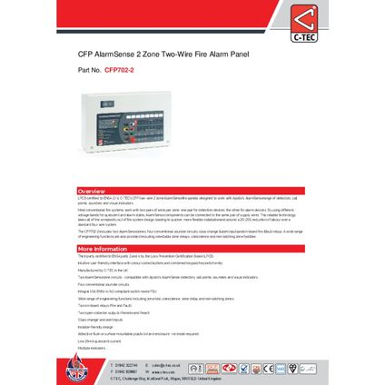 AlarmSense 2 Zone Two Wire Fire Alarm Panel