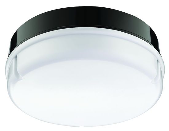 Bulkhead Round LED 14Watt 4000K 1200Lm Black Body Opal Diffuser IP65