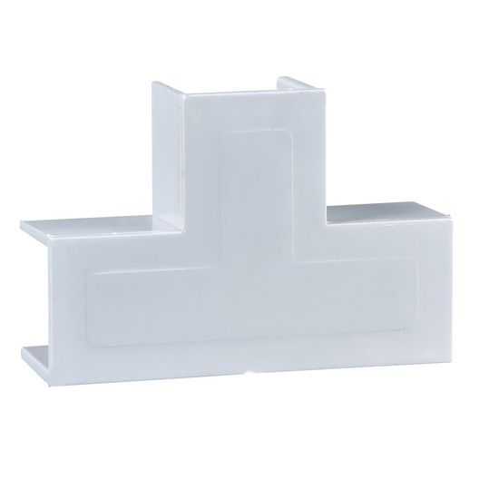 38mm x 25mm Mini Trunking Flat Tee - White [Pack of 10]