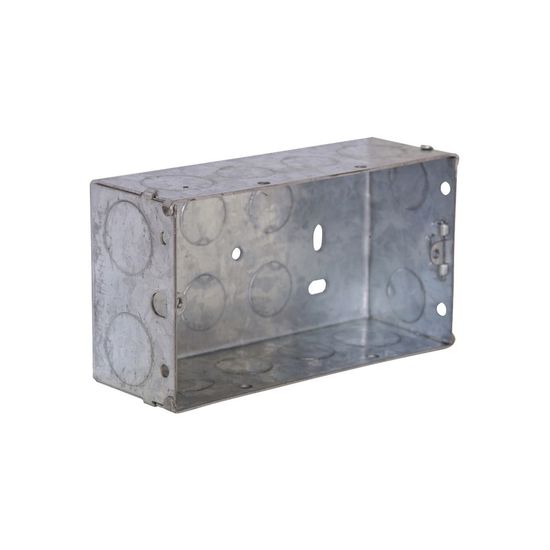 47mm 2 Gang Flush Metal Switch & Socket Box