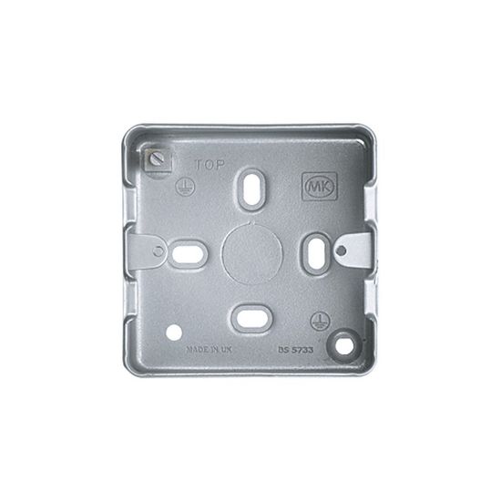 Metalclad Plus 1 Gang 38mm Surface Box with Knockouts