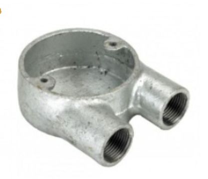 20mm 4 Way Galvanised Steel H Through Conduit Box
