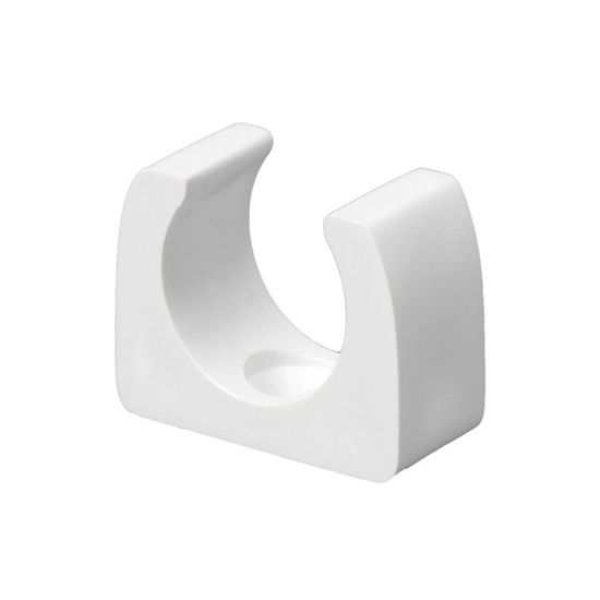 25mm Round Spring Clip Saddle - White