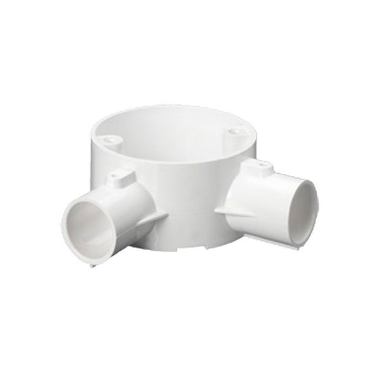 25mm 2 Way Angle Junction Box - White