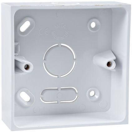 KBU322CW Schneider Mita Surface Mounting Box with Knock Out, 2 Gang ...