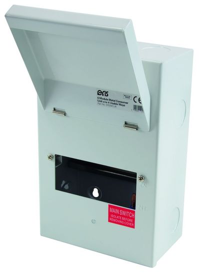 6 Module 4 Way Metal Clad Single Phase Consumer Unit