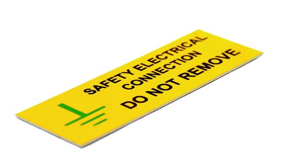 Safety Electrical Connection Do Not Remove Label - (Pack of 5 PVC) 75 x ...