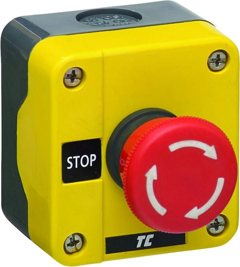Plastic Boxed Emergency Stop Station (IP65) Twist Release + 1N/C