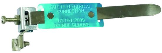 Earthing Safety Clamp Pipe, Dia 12mm-32mm, Blue, All Environments