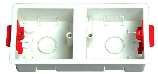 1 + 1 Gang Dual 35mm Dry Lining Box White