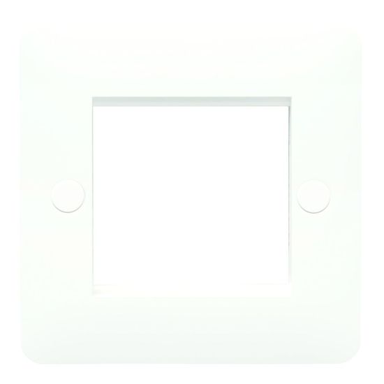1 Gang 2 Module Face Plate White