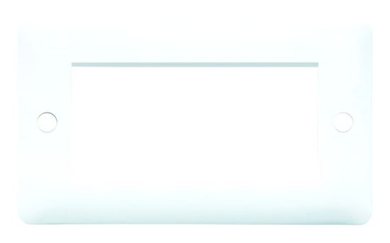 2 Gang 4 Module Face Plate White