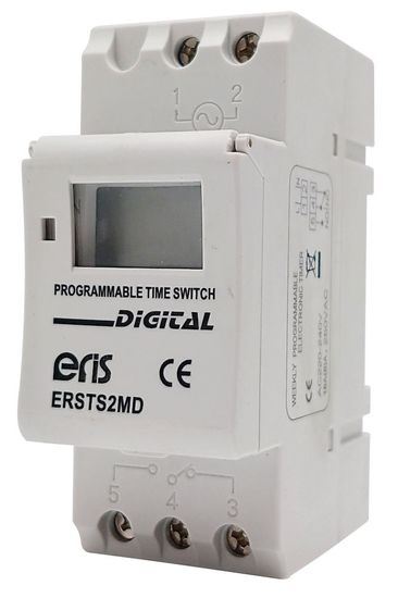 16A 230V 2 Module 24 Hour LCD Display Programmable Time Switch