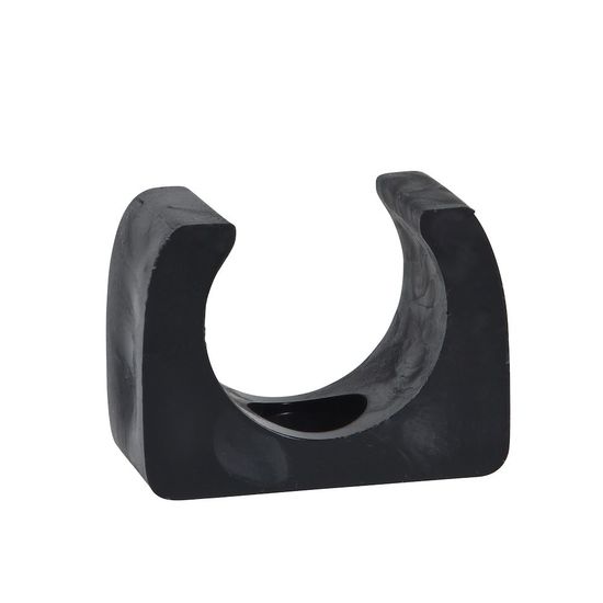 20mm Round Spring Clip Saddle - Black