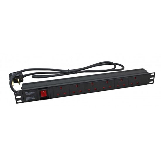 Horizontal 6 Way PDU 1u 19in