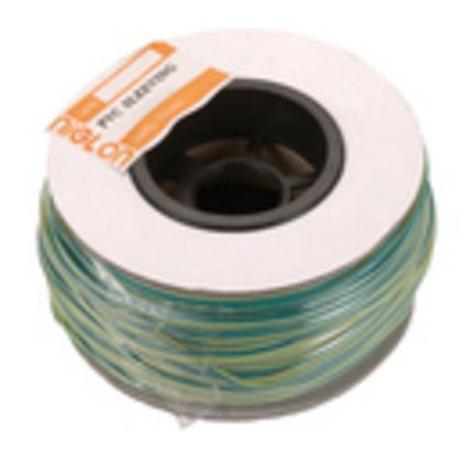 2mm PVC Earth Sleeving, Green/Yellow (100m Drum)