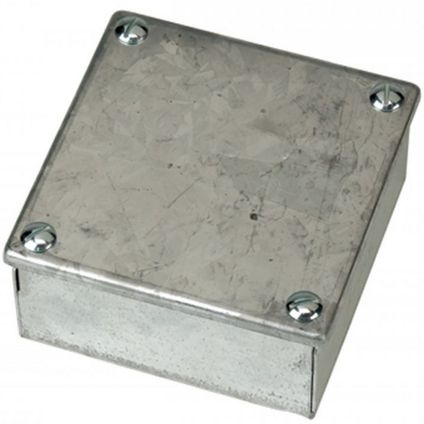 6" x 6" x 2" Galv Adaptable Box With Knockouts